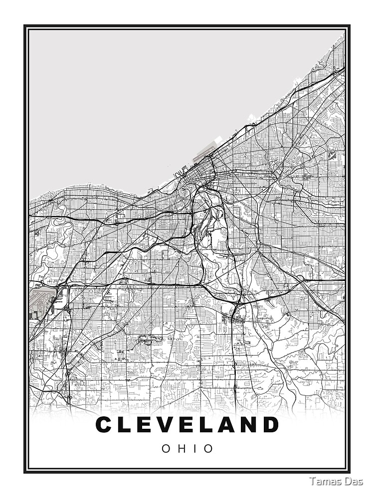"Cleveland Map" Poster for Sale by sibudas | Redbubble