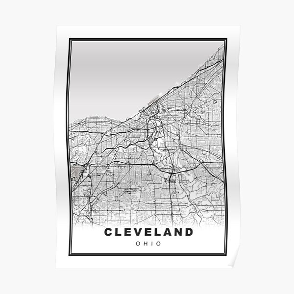 "Cleveland Map" Poster for Sale by sibudas | Redbubble