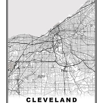 "Cleveland Map" Poster for Sale by Tamas Das | Redbubble