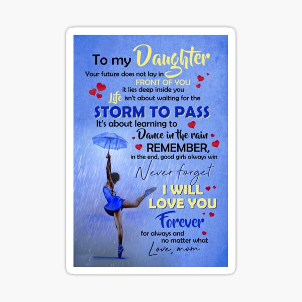 "Mom To Daughter - Remember In The End - Good Girls Always Win" Sticker ...