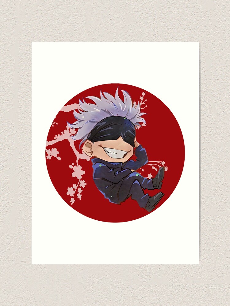 "Jujutsu Kaisen: Satoru Gojo(Chibi) - Red Circle " Art Print for Sale ...