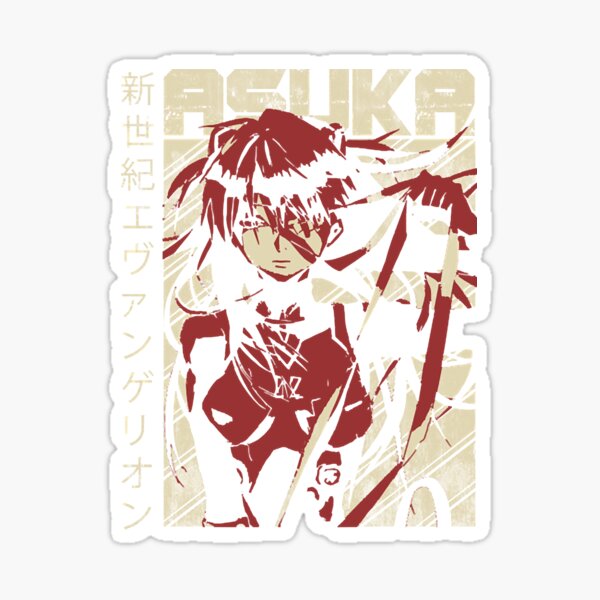"Shin Seiki Evangelion Asuka " Sticker by Waters143 | Redbubble