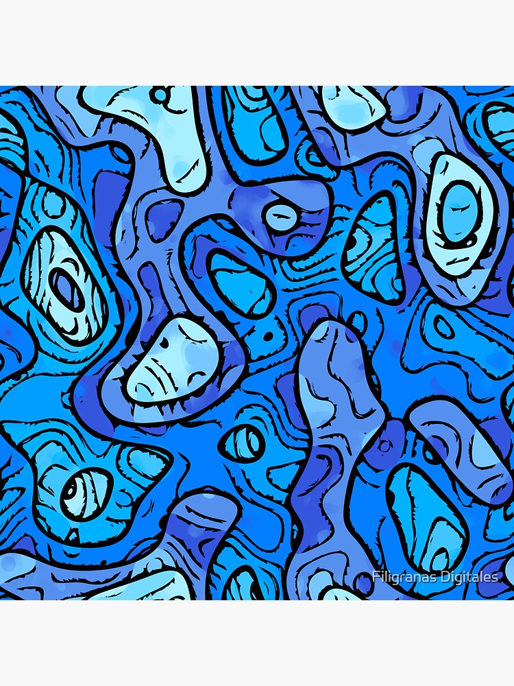 "misc fantasy blue weird draw" Sticker by CharliSL | Redbubble