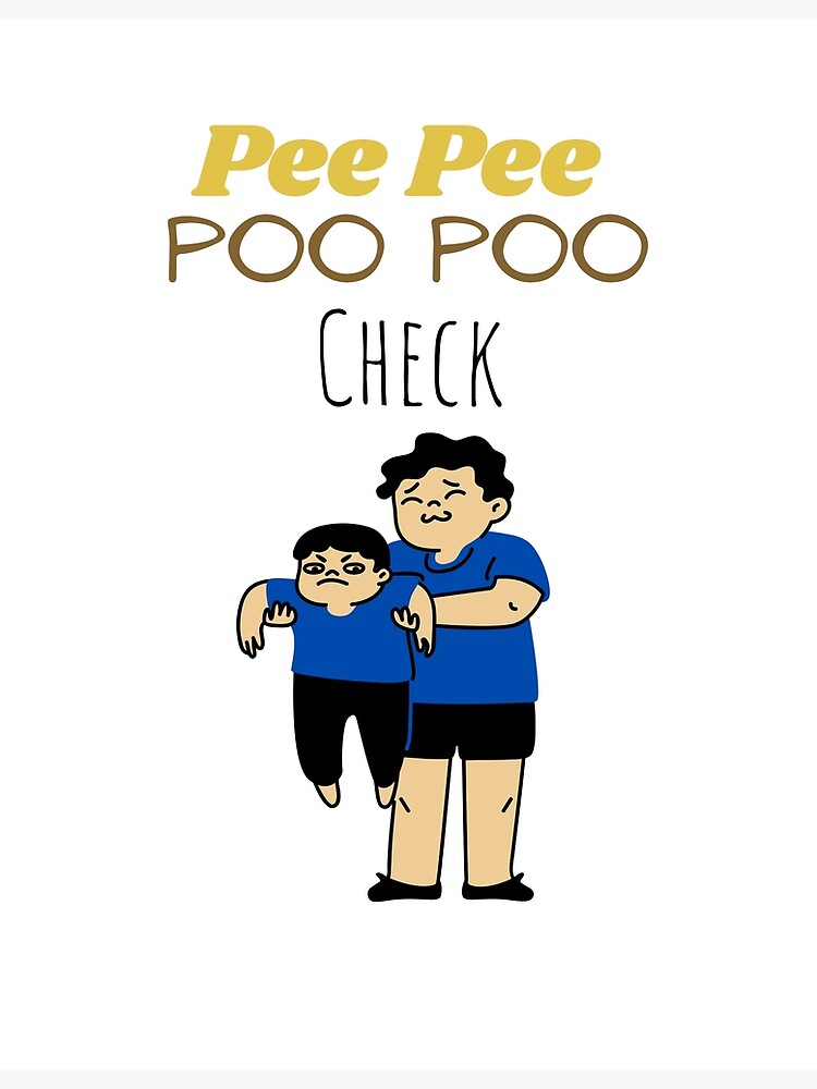 "Pee pee Poo poo Check Funny Sticker Pack" Metal Print by WickedDesignCo | Redbubble