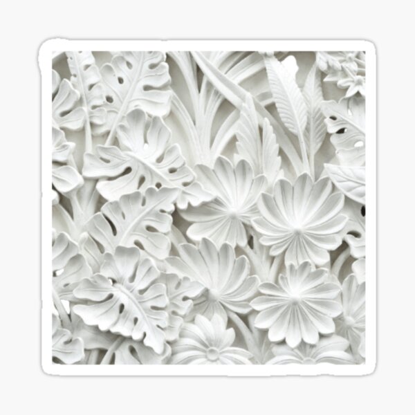 "Floral Alabaster" Sticker for Sale by crimsontoad1 | Redbubble