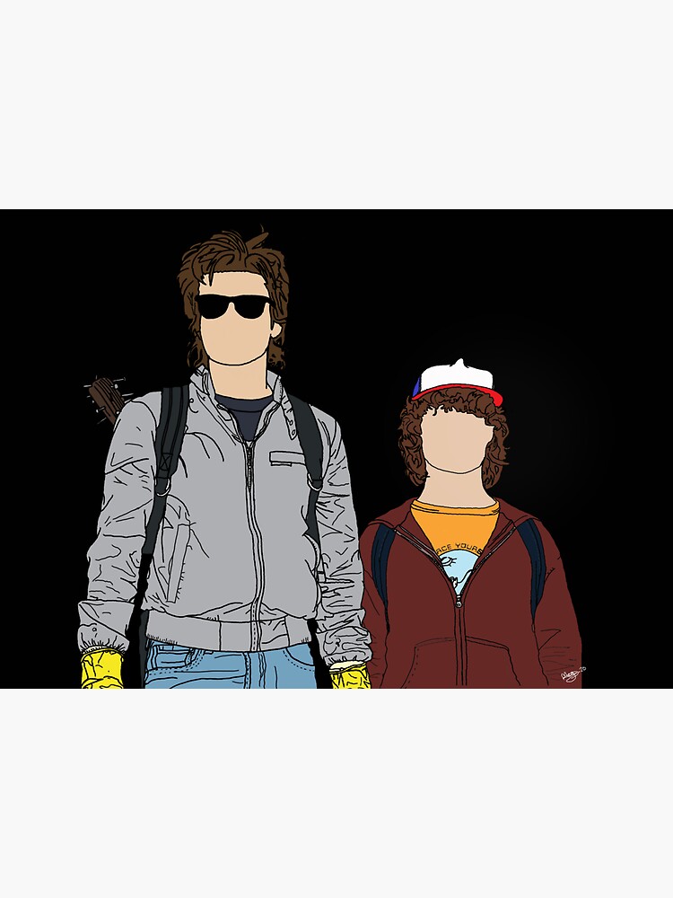 "Stranger things Steve and Dustin" Sticker for Sale by Art-By-Megs04 ...