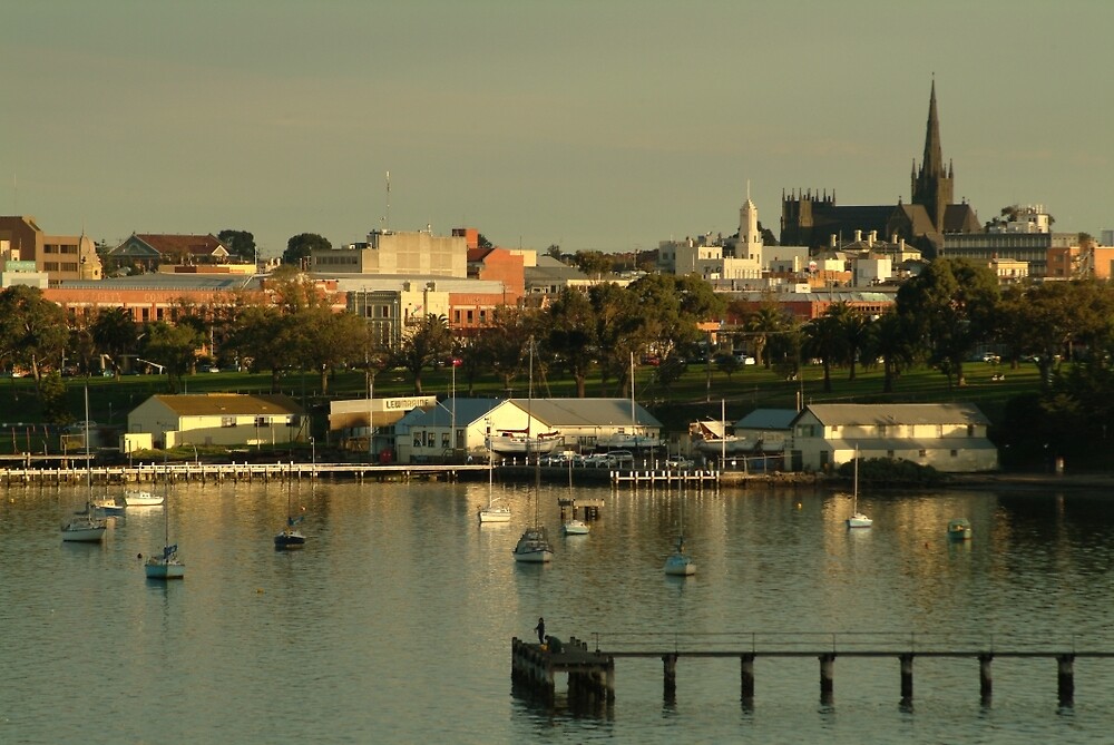 "Joe Mortelliti Gallery - View of Geelong across Corio Bay, Victoria ...