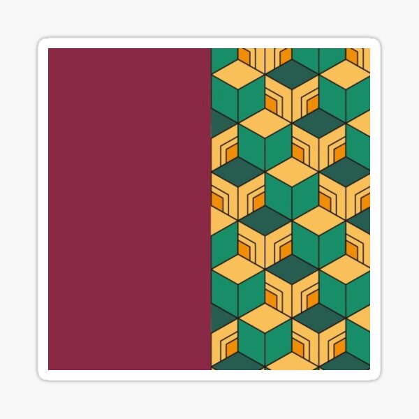"Giyuu kimono pattern" Sticker by EZ4RI0 | Redbubble