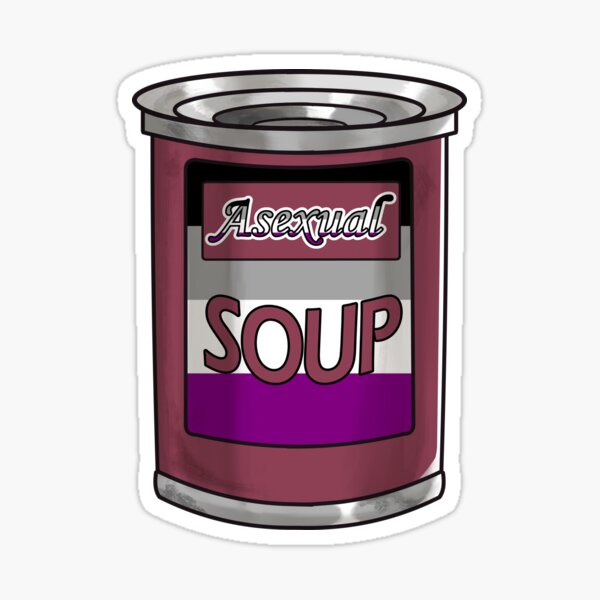 "Asexual Soup Can Pride Flag" Sticker for Sale by Lyricata | Redbubble