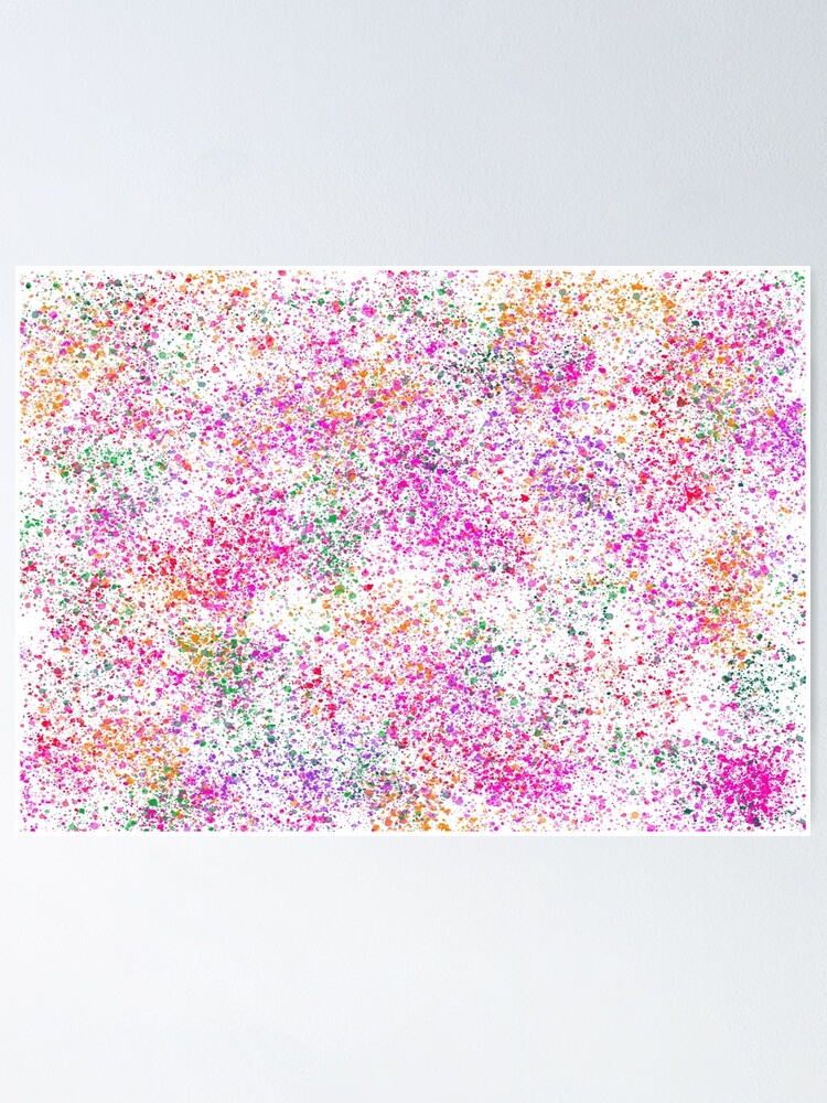 "Paint Spatter Pattern White Bg" Poster for Sale by Zee-Tree | Redbubble