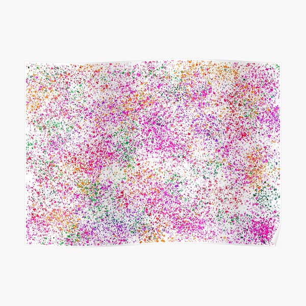 "Paint Spatter Pattern White Bg" Poster for Sale by Zee-Tree | Redbubble