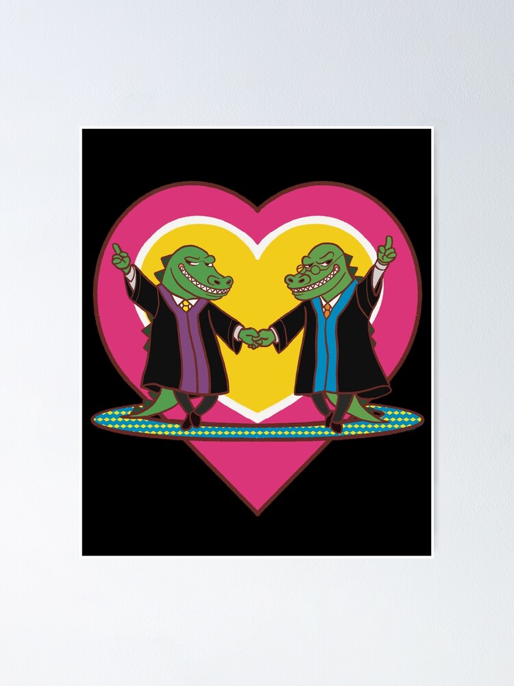 "Dinosaur judge and prosecutor hand in hand, justice ensured" Poster ...