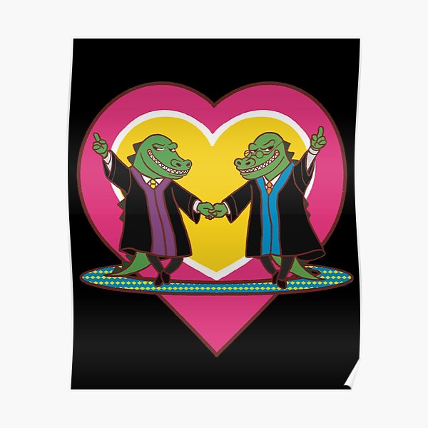 "Dinosaur judge and prosecutor hand in hand, justice ensured" Poster ...