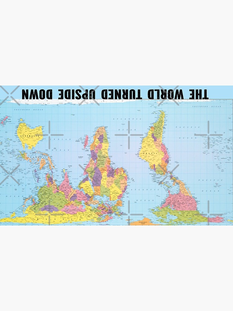 Lámina fotográfica «Mapa del mundo al revés» de azharo | Redbubble