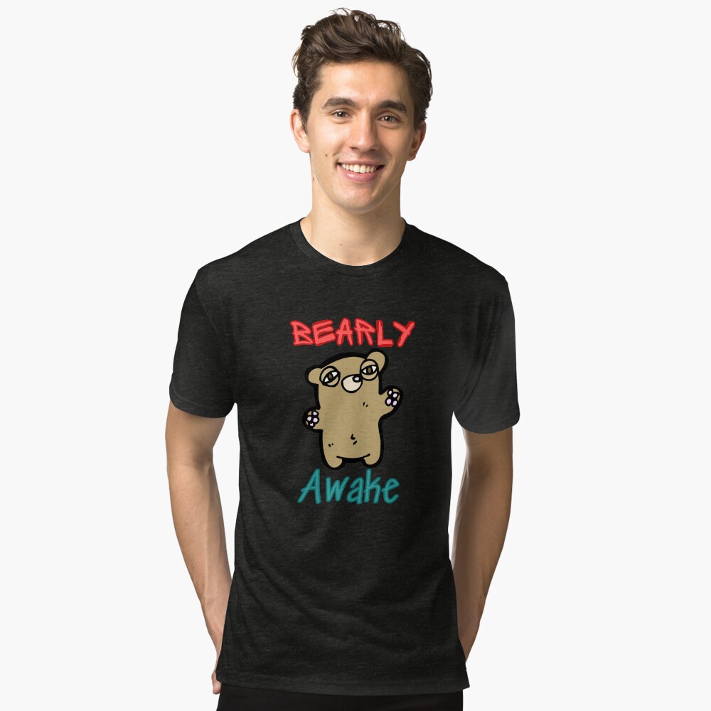 "Bearly Awake" Sticker for Sale by StephenMollie | Redbubble