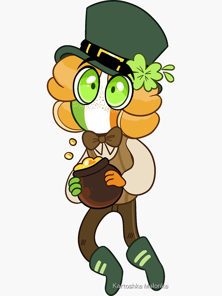 "Ireland COUNTRYHUMANS" Sticker by Luigissimo | Redbubble