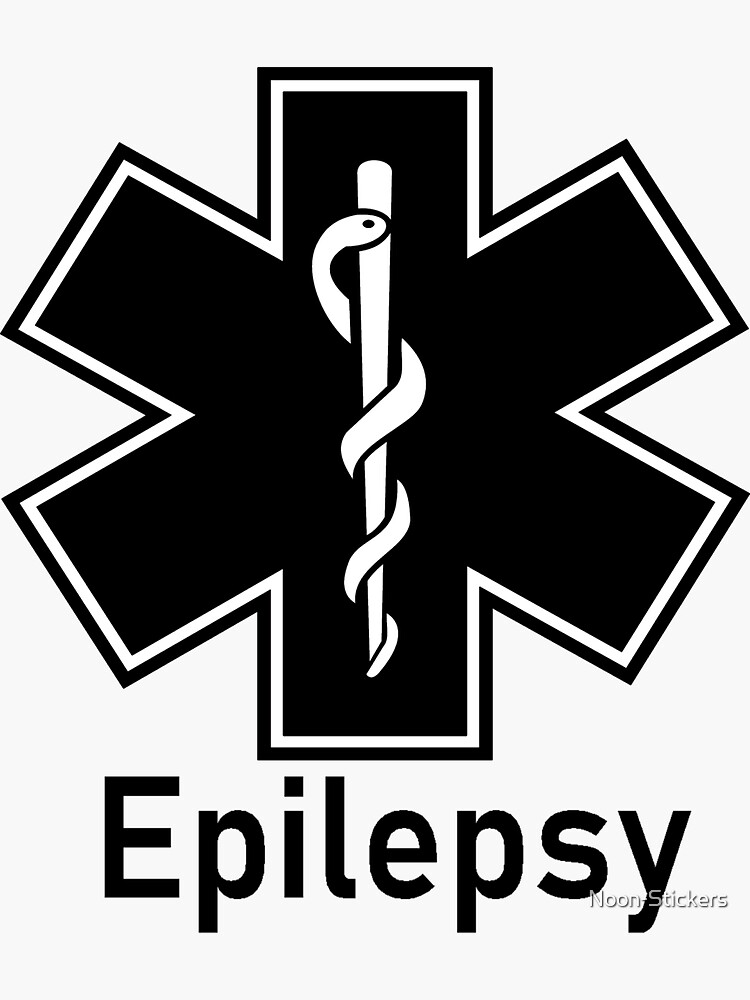 "Medical Alert - Epilepsy" Sticker for Sale by Noon-Stickers | Redbubble