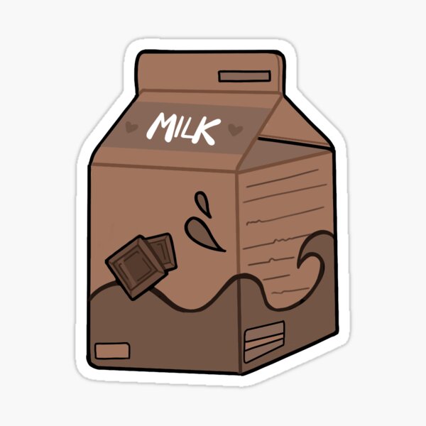 "Chocolate Milk Sticker" Sticker for Sale by aendromedas | Redbubble