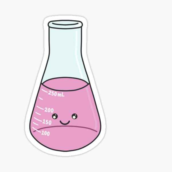 "Happy Erlenmeyer Flask" Sticker for Sale by isabeljune | Redbubble