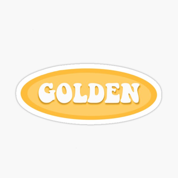 "Golden Harry Styles Sticker" Sticker for Sale by blcnde | Redbubble
