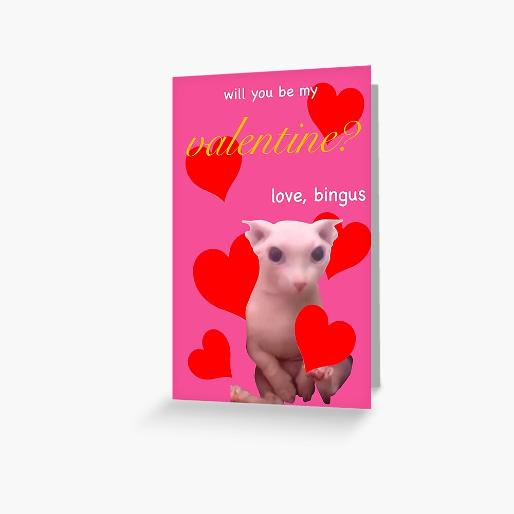 "valentine bingus" Greeting Card for Sale by jojoloucks | Redbubble