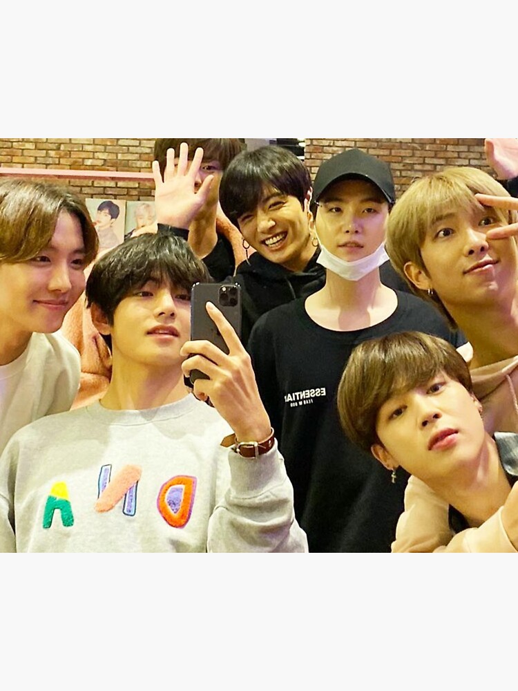 "BTS Mirror Selfie picture from their pop-up store" Sticker for Sale by ...