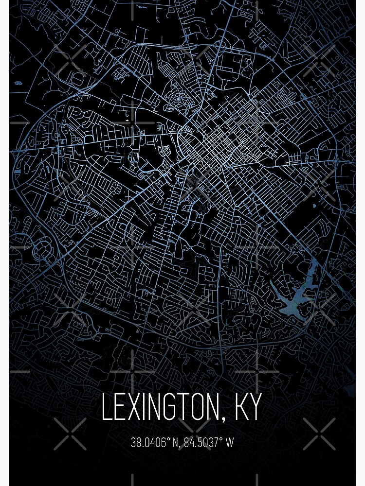Póster «Mapa de la ciudad de Lexington» de NicFullerArt | Redbubble