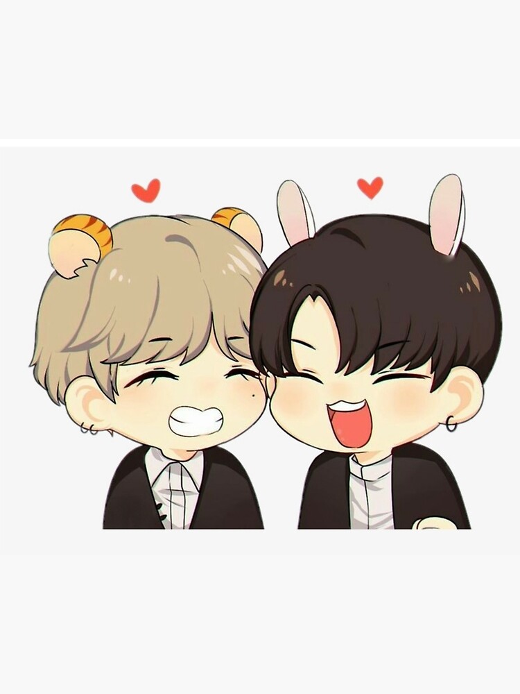"Taekook Chibi fanart from BTS" Poster by Sandra2913 | Redbubble