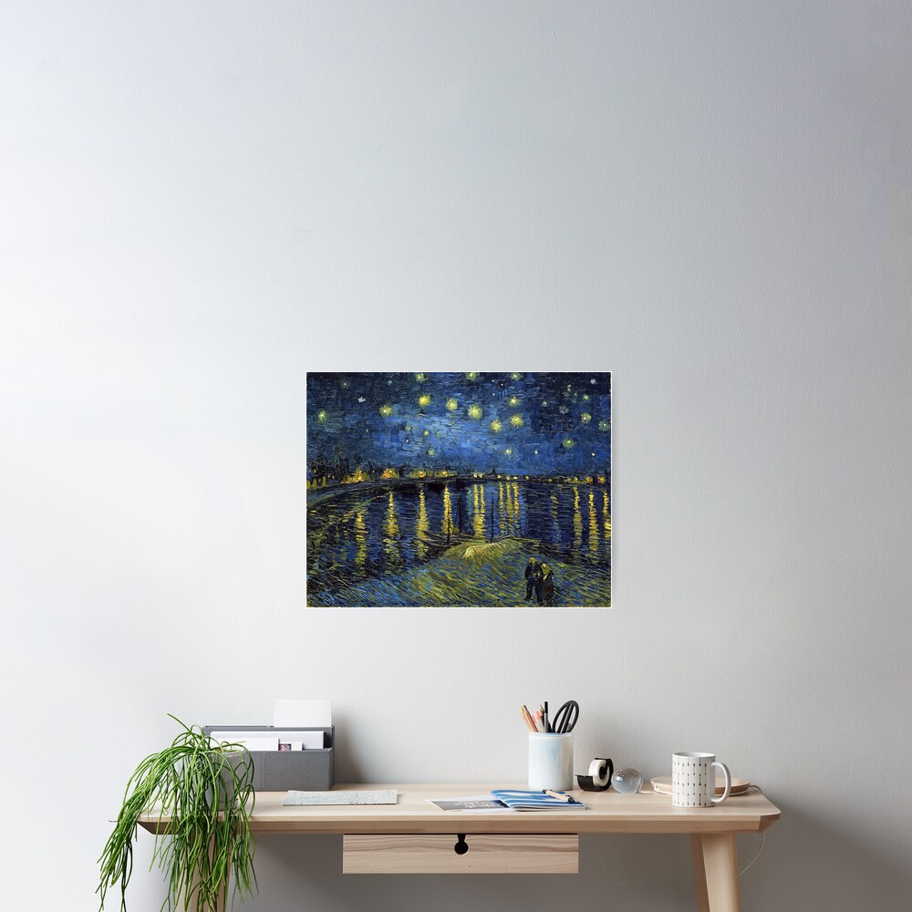 "1888-Vincent van Gogh-Starry Night-72x92" Poster by paulrommer | Redbubble