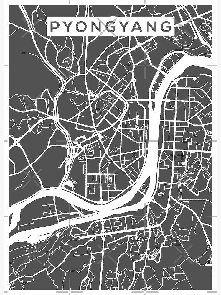 "Map of Pyongyang" Poster by ComradeRedFlag | Redbubble