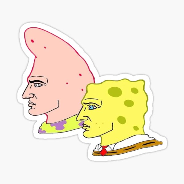 "Gentleman Spongebob&Patrick meme" Sticker for Sale by CometCircles ...