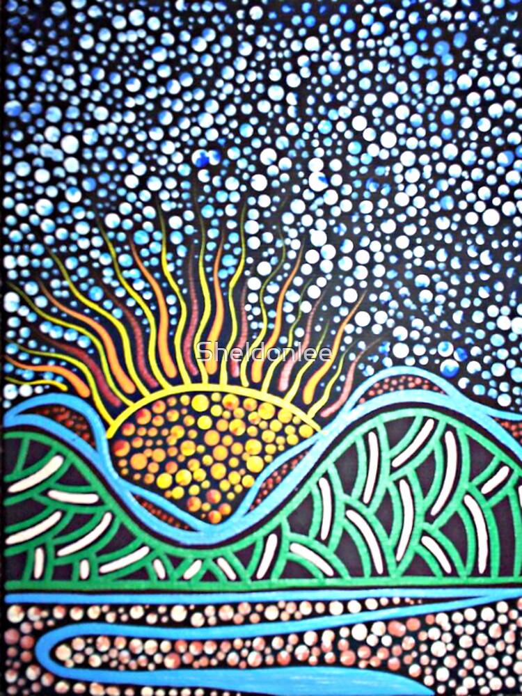 "Thungutti Mountain Dreaming" Sticker by Sheldonlee | Redbubble