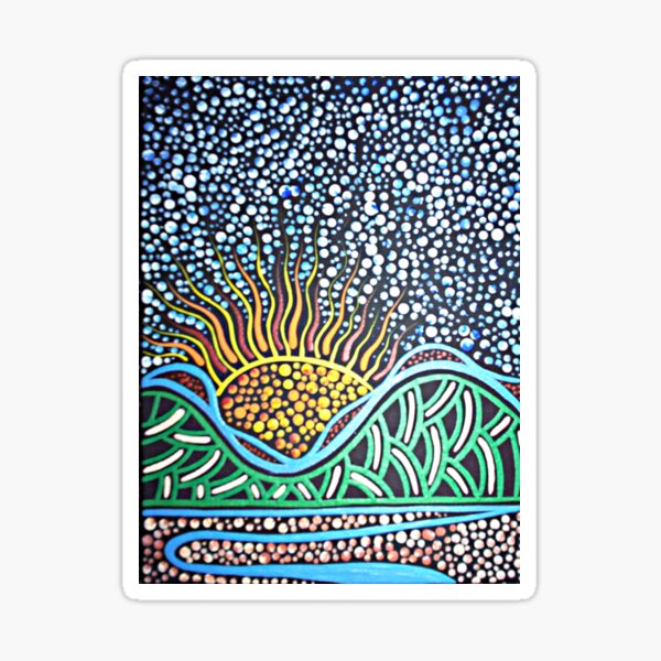 "Thungutti Mountain Dreaming" Sticker by Sheldonlee | Redbubble