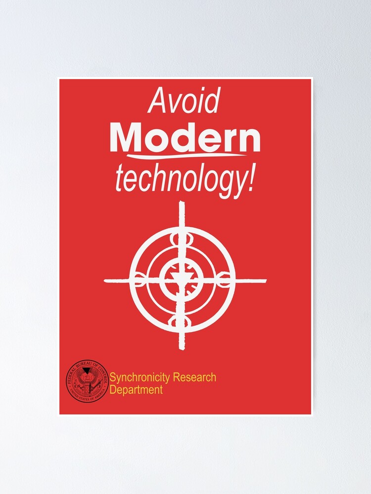 "CONTROL Avoid Modern Technology" Poster for Sale by surrealvault ...