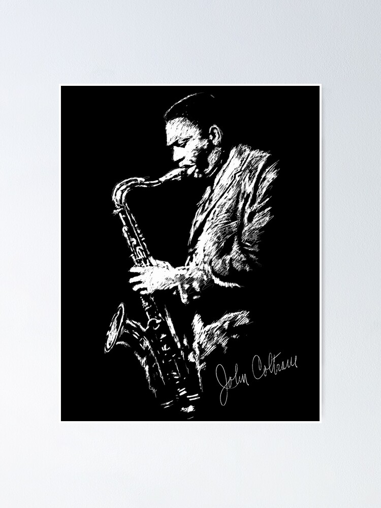 "Drawing of John Coltrane" Poster for Sale by laurentlesax | Redbubble