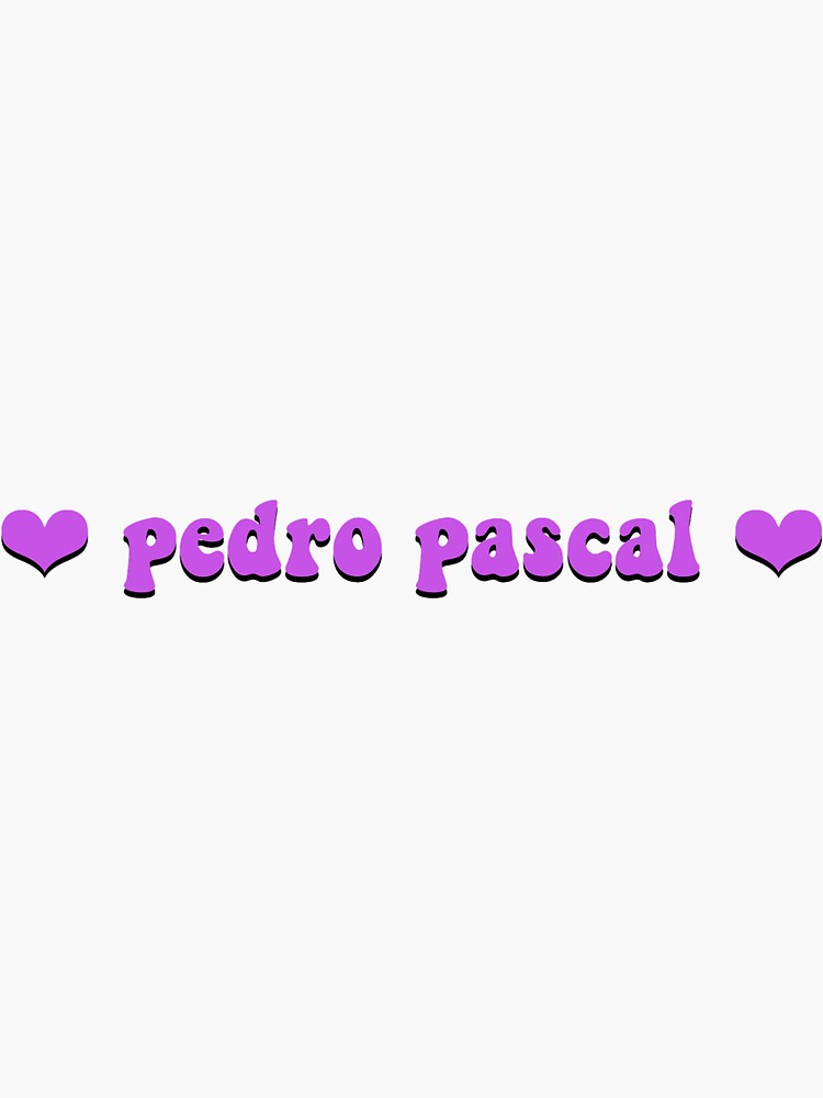 "Pedro Pascal Hearts" Sticker for Sale by EGBDesigns | Redbubble
