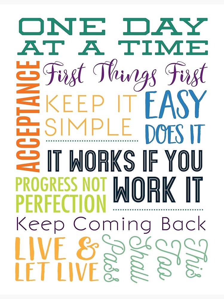 "Recovery Slogans Word Art" Poster for Sale by SweetStarRhi | Redbubble
