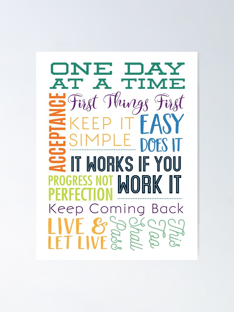 "Recovery Slogans Word Art" Poster for Sale by SweetStarRhi | Redbubble
