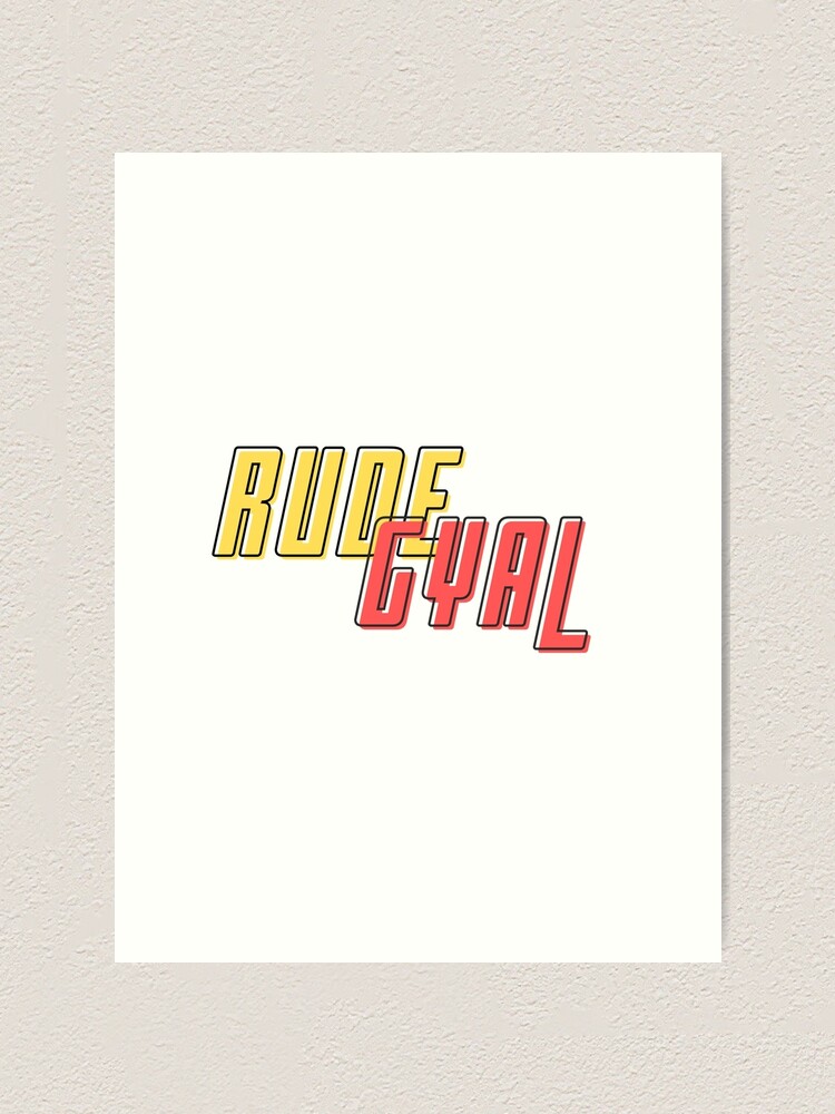 "Rude Girl Red, Yeah Mon! Jamaican Slang" Art Print for Sale by ...