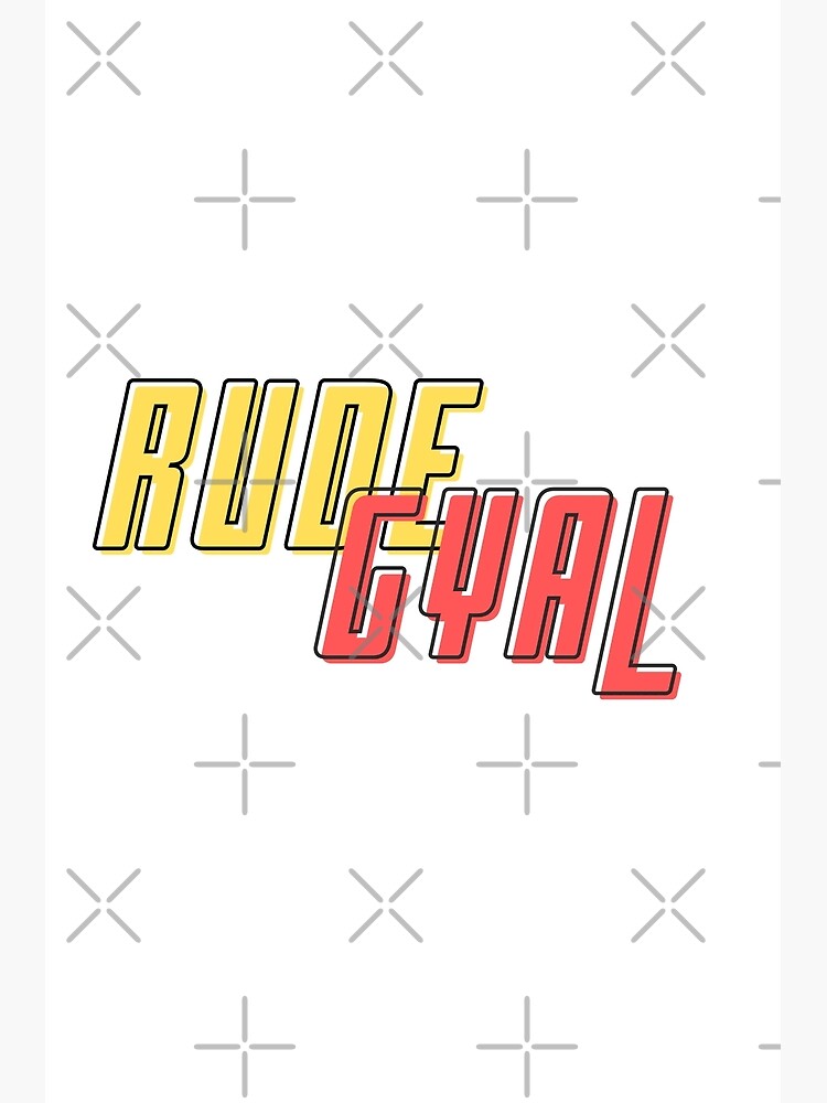 "Rude Girl Red, Yeah Mon! Jamaican Slang" Art Print for Sale by ...