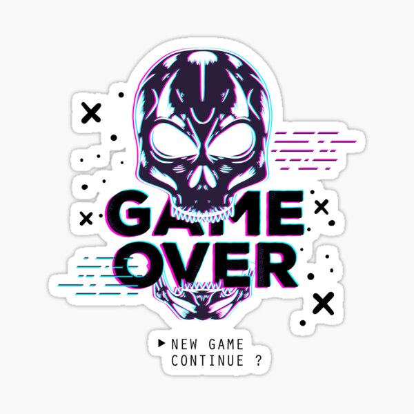 "game over" Sticker by SHADOWSEJO | Redbubble