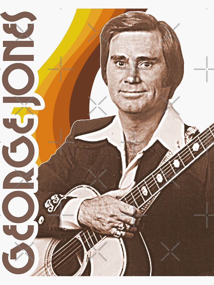 "George Jones Is What He Is Retro FanArt Tribute" Sticker for Sale by ...