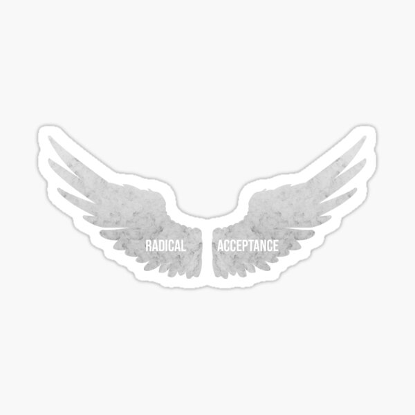 "Radical Acceptance Wings" Sticker by OederGeist | Redbubble
