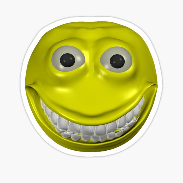 "Really Happy Smiley Face" Sticker for Sale by JustSomeFella | Redbubble