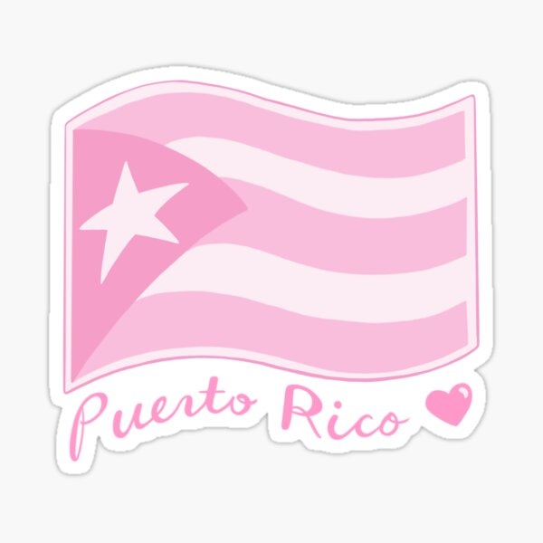 "Pink Puerto Rican Flag" Sticker for Sale by Omi-Art | Redbubble