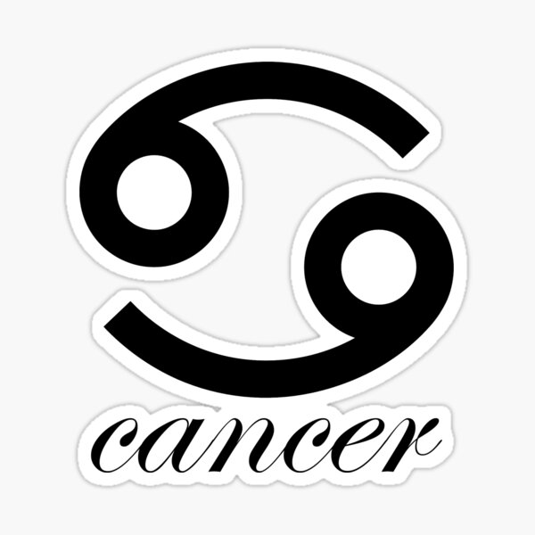 Cancer Star Sign Sticker For Sale By Maddie Rose Art Redbubble