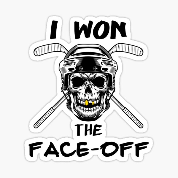 "I Won The Face-Off - Skull With Gold Teeth Wearing A Hockey Helmet And ...