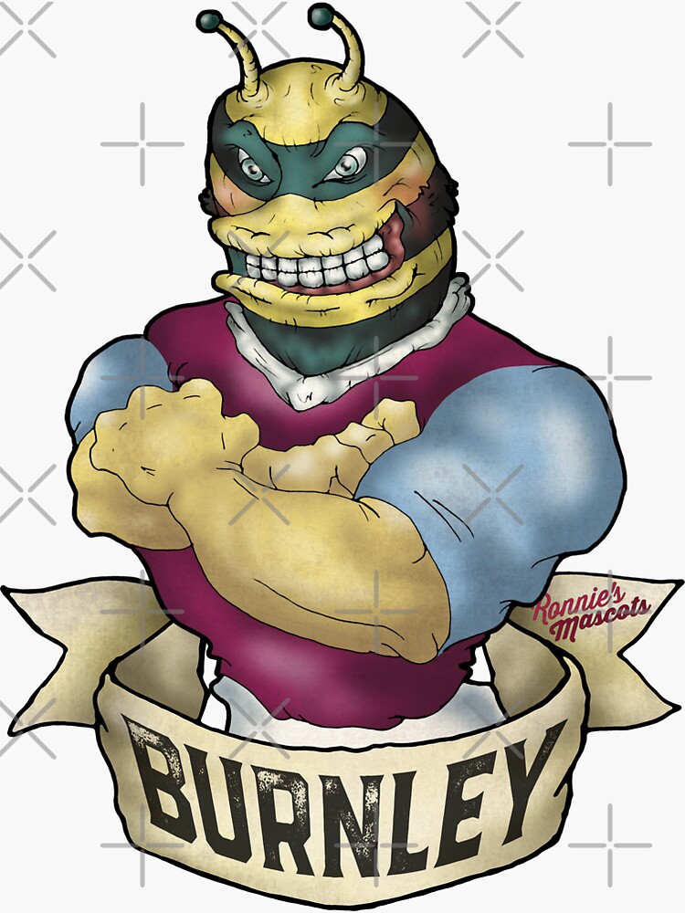 "Burnley Bee Mascot" Sticker by RonniesMascots | Redbubble