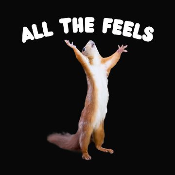 "All the Feels Squirrel" Sticker for Sale by CounselorsRUs | Redbubble