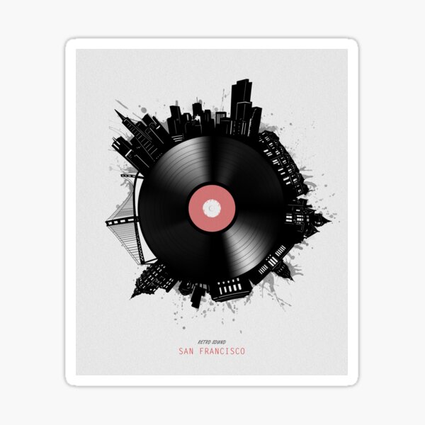 San Francisco Skyline Vinyl Sticker By Bekimart2 Redbubble